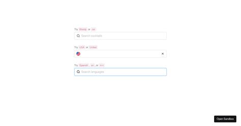 Demo React Debounced Select Search Countries Codesandbox