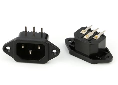 Ac 1304 Ac 전원 소켓 3 핀 직각 Dip 범용 플러그 Ac 소켓 콘센트 Ac 전원 잭 소켓 네오일렉트론