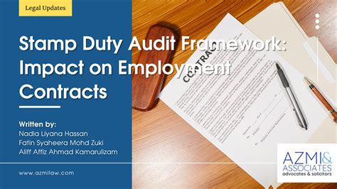 Stamp Duty Audit Framework Impact On Employment Contracts