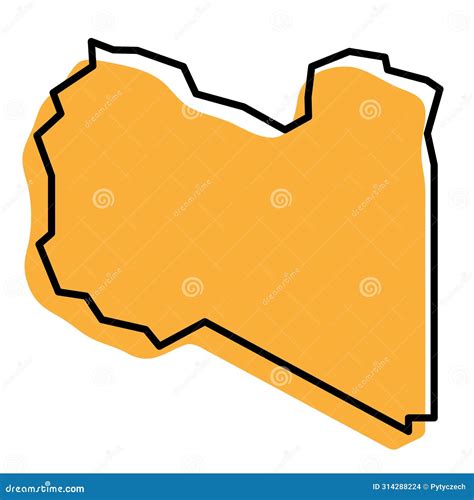 Libya Simplified Vector Map Stock Illustration Illustration Of Cartography Territory 314288224