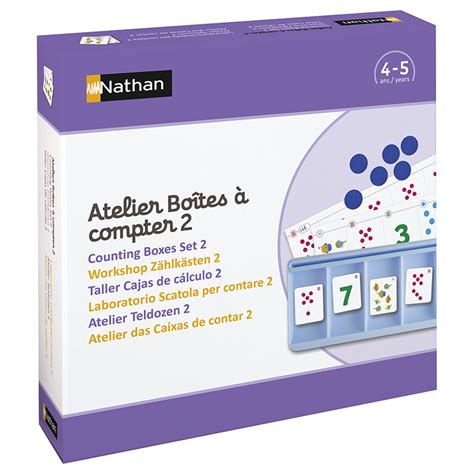 Atelier Boîtes à Compter 2 Pour 6 Enfants Numération Nathan Matériel Éducatif