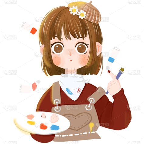 人物插画 绘画女孩