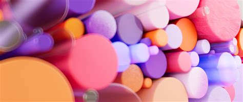 Geometric Wallpaper 4k Cylinders Colorful Abstract