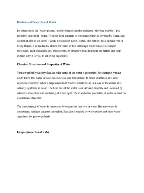 Water Concept Of Ph Acid Base And Buffers Pdf Water Acid