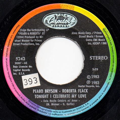 Peabo Bryson Roberta Flack Tonight I Celebrate My Love 1983 Vinyl