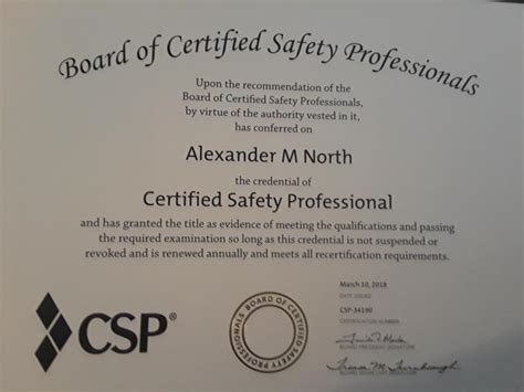 Alex North Csp On Linkedin I Received My Official Csp Certification
