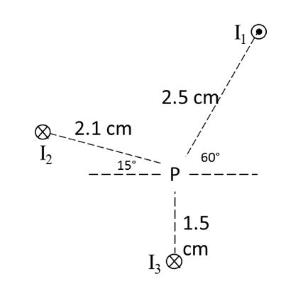 SOLVED Draw And Label A Vector Diagram Of The Magnetic Fields At Point P What Is The Net