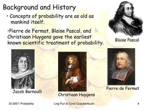 Pascal Fermat Huygens Y Bernoulli Economía Personal Economía Personal