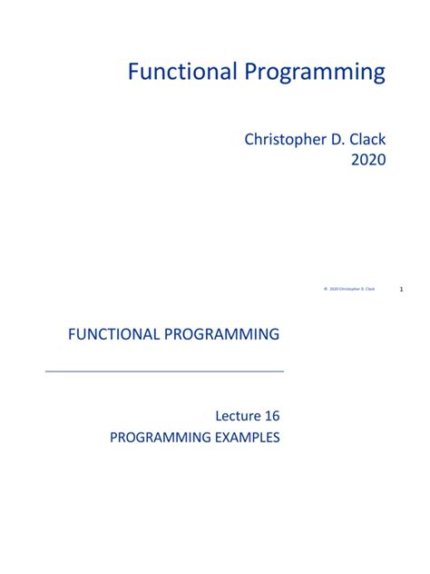 Comp0020 2020 Lecture16 Programmingexamples With Captions Pdf Boolean Data Type Functional