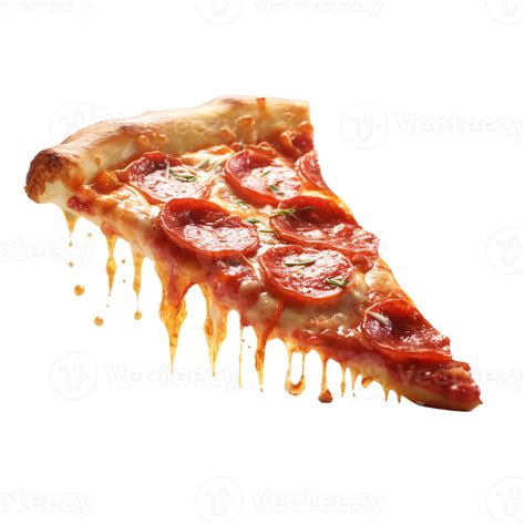 A Slice Of Hot Pizza With Stretchy Cheese Slice Of Fresh Italian