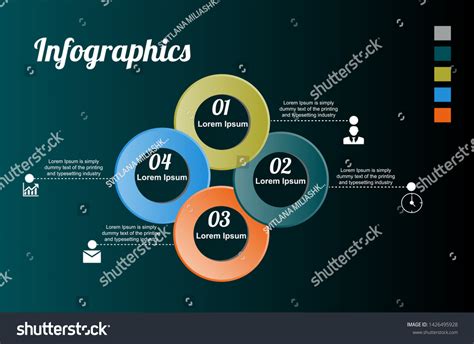Visualization Business Data Infographics Scheme Process Stock Vector Royalty Free 1426495928