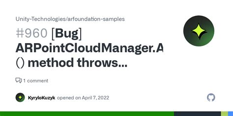 [bug] arpointcloudmanager append method throws argumentexception in