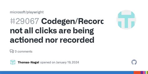 Codegenrecorder Not All Clicks Are Being Actioned Nor Recorded · Issue 29067 · Microsoft