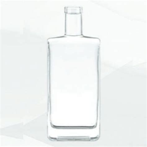 Flat Rectangular Spirit Bottle Wilk Glass