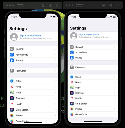 Ios Iphone 11 And Iphone 12 Are Showing Different Results For Same Layout Stack Overflow