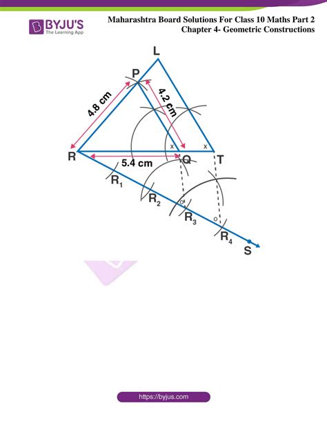 Msbshse Solutions For Ssc Maths Part 2 Chapter 4 Geometric Constructions