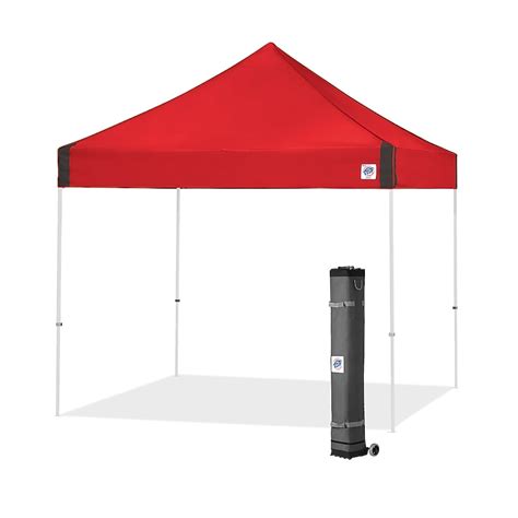 E Z Up 10 Ft X 10 Ft Square Red Pop Up Canopy Vg3wh10pn At