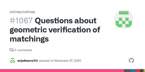 Questions About Geometric Verification Of Matchings Issue Colmap Colmap Github