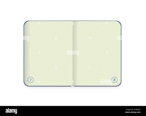 Vector Passport Blank Pages For Stamps Empty Passport With Watermark