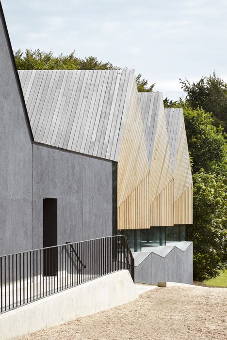 Duggan Morris Design Swimming Pool With Angular Wooden Roof