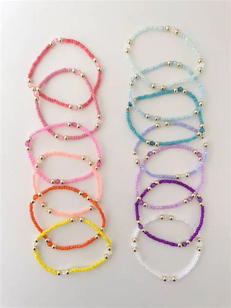 Colorful Seed Bead Bracelet Tiny Bead Bracelet Small Bead Bracelet
