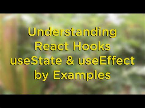 The Real World Examples Of React Hooks UseState And UseEffect In A React Js Web Application