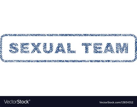 Sexual Team Textile Stamp Royalty Free Vector Image