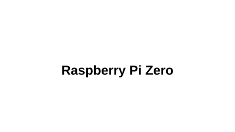 Raspberry Pi Zero Odp