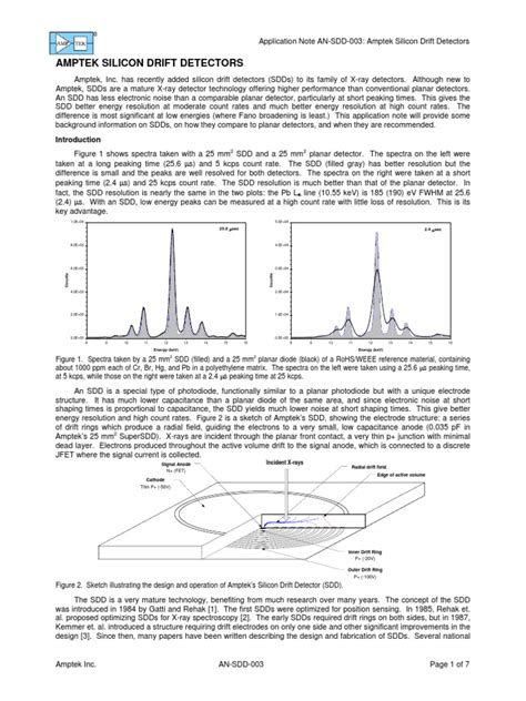 Amptek Silicon Drift Detectors Download Free Pdf Anode Diode