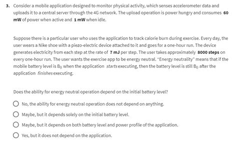 Solved Consider A Mobile Application Designed To Monito