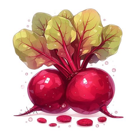 Premium Vector Sliced Beetroots With Deep Red Flesh