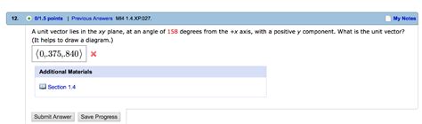 Solved A Unit Vector Lies In The Xy Plane At An Angle Of Chegg Com