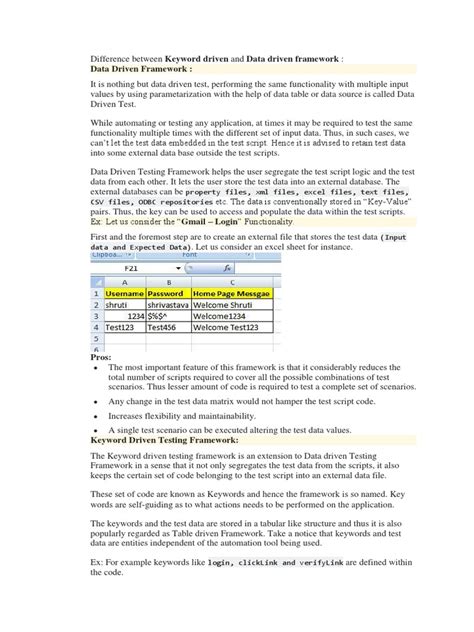 Data Driven Framework Property Files Xml Files Excel Files Text