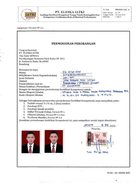 Contoh Pengisiam Form Pp 2022 New Pdf