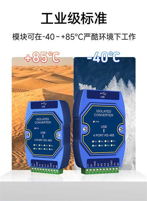 E810 U41c Usb转rs485模组 6m速率4路串口转换器模块