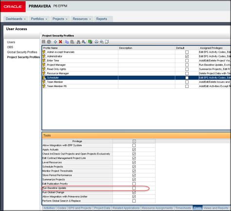 Control The Project Baseline In Primavera P6 Eppm