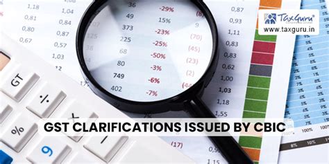 Recent GST Clarifications Issued By CBIC