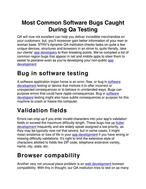 Ppt Most Common Software Bugs Caught During Qa Testing Powerpoint Presentation Id 11009352