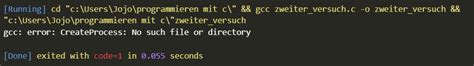 vs code findet datei zum compilieren im pfad nicht obwohl der pfad der