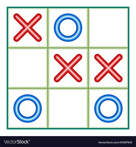 Noughts And Crosses Royalty Free Vector Image VectorStock