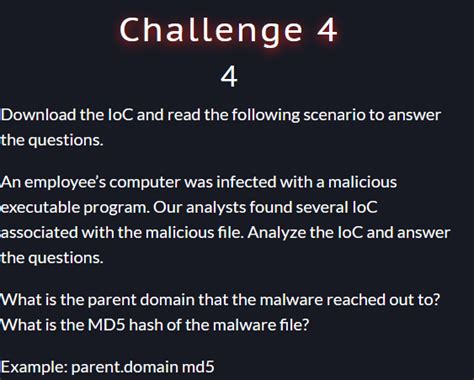 solved challenge 4 4 download the loc and read the following