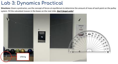 Solved Dynamics Practical Directions Given A Protractor
