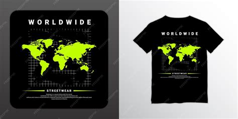 Premium Vector Worldwide T Shirt Design Suitable For Screen Printing