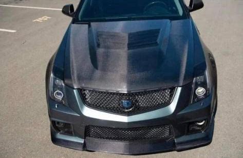 2009 2015 Cadillac Cts V V2 Sdp Aggressive Style Carbon Fiber Hood Wit