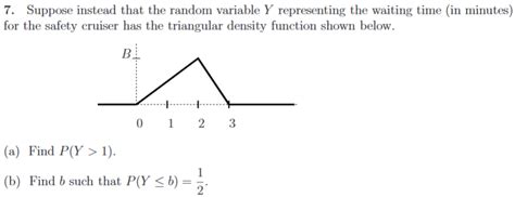 Solved 7 Suppose Instead That The Random Variable Y Rep
