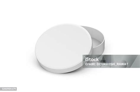 둥근 골판지 포장 상자 절연 흰색 배경에 템플릿을 조롱 3d 그림 상자에 대한 스톡 사진 및 기타 이미지 상자 원형 카드