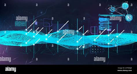 innovative technologies big data algorithms in futuristic hud style stock vector image and art
