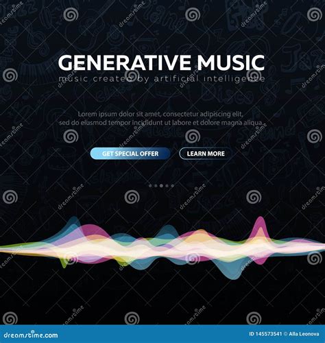 Generative Music Music Created By Ai Vector Illustration Stock