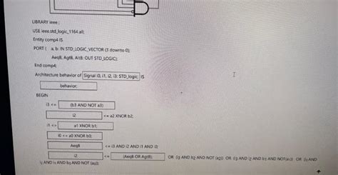 Solved The 4 Bit Comparator Is Shown In The Figure Below It