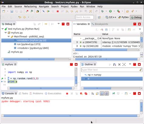 31 eclipse PyDevで快適環境 Pythonやってみる